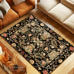 Floral Maximalism Accent Rug | Boho Folklore Aesthetic Danish Home ...