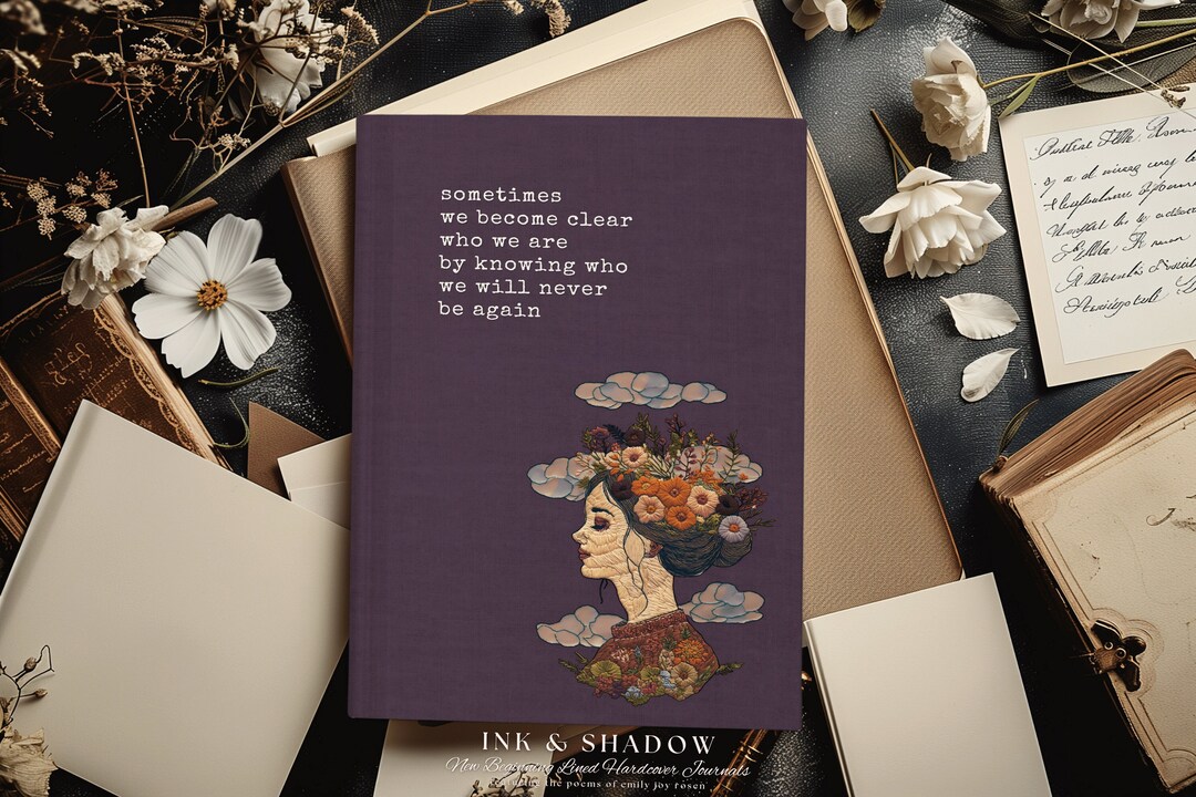 Poem Journal Self-discovery Journal Hard Cover Notebook Gifts for Poets Daily Reflection Poem ...