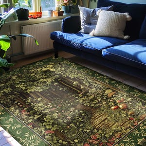 Fairytale Forest Botanical Accent Rug | Mystic Aesthetic Woodland Home ...