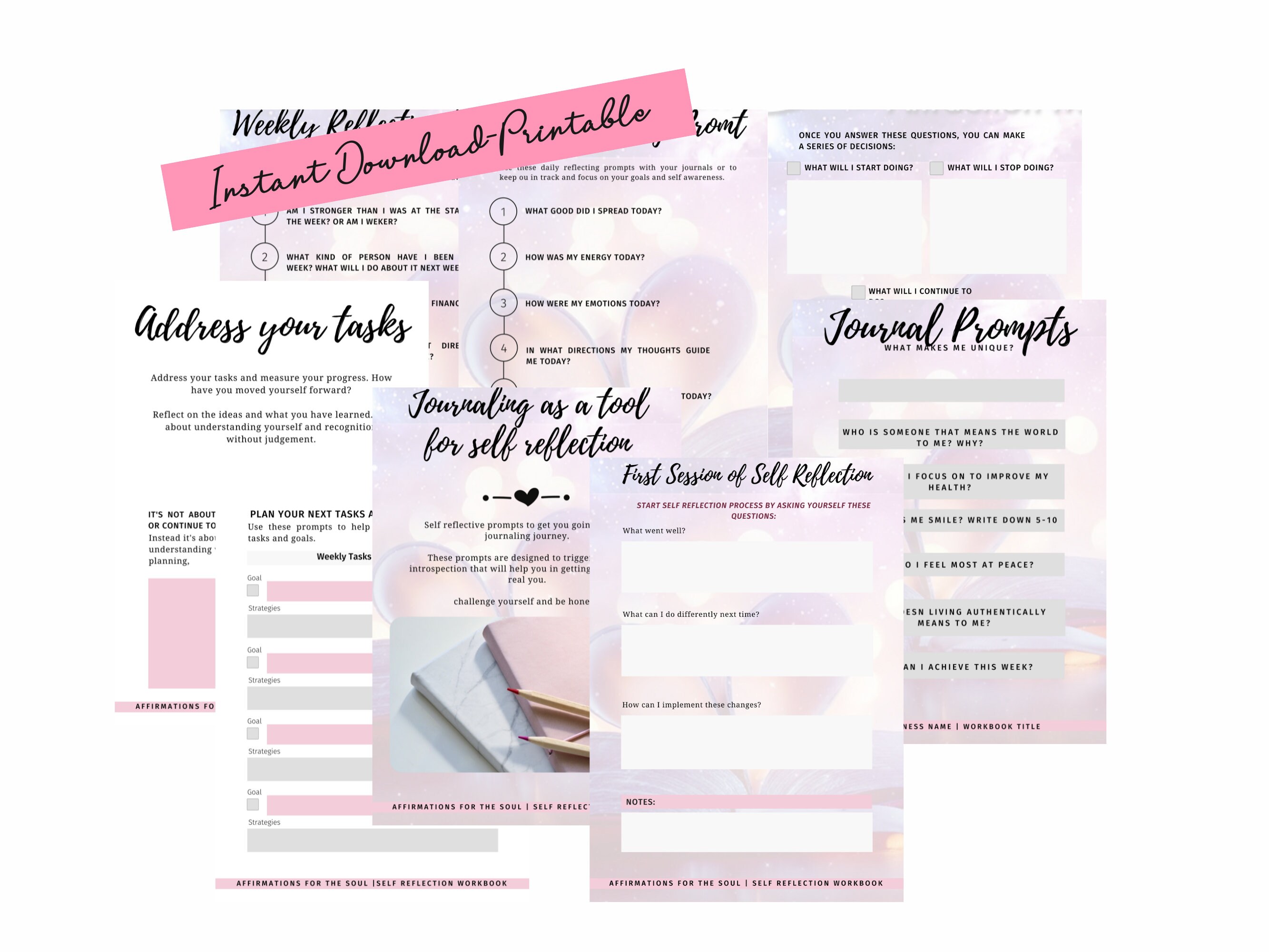 Self-reflection Workbook With Deep Questions and Personal Growth ...