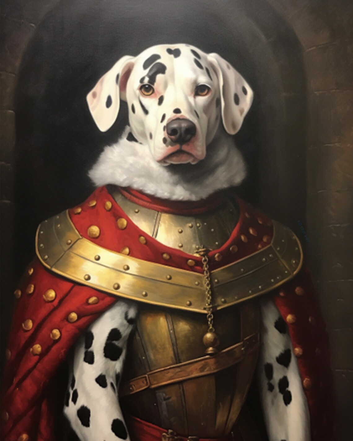 Custom Pet Portrait Painting on Canvas or Paper, Renaissance Animal ...