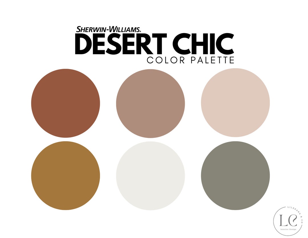 Sherwin Williams-desert Chic Color Palette | Pre-made Color Palette - Etsy