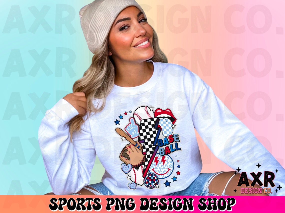 Retro Baseball Collage Png, Baseball Sublimation Design, Baseball Game ...