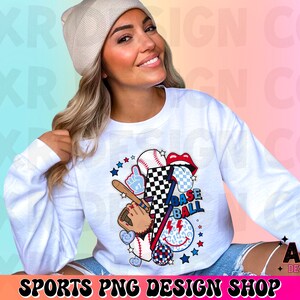 Retro Baseball Collage Png, Baseball Sublimation Design, Baseball Game ...