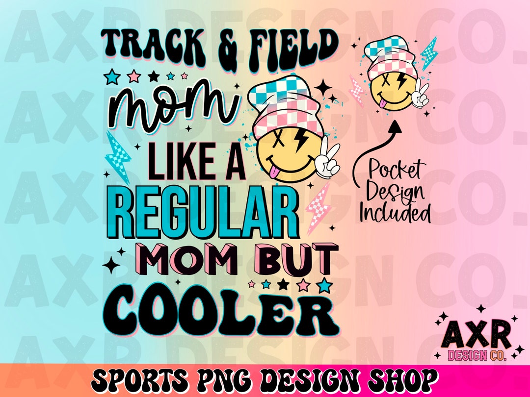 Track and Field Mom Png, Retro Track and Field Sublimation Design ...
