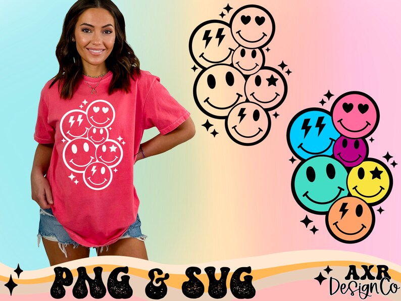 Retro Smiley Face Svg Smiley Face Sublimation Design Smiley - Etsy ...