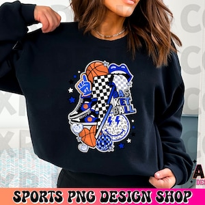 Retro Basketball Sublimation Designs Digital Download, Royal Blue ...