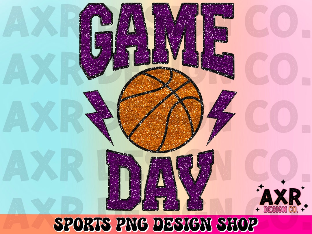 Retro Basketball Game Day Png, Basketball Sublimation Design, Faux ...
