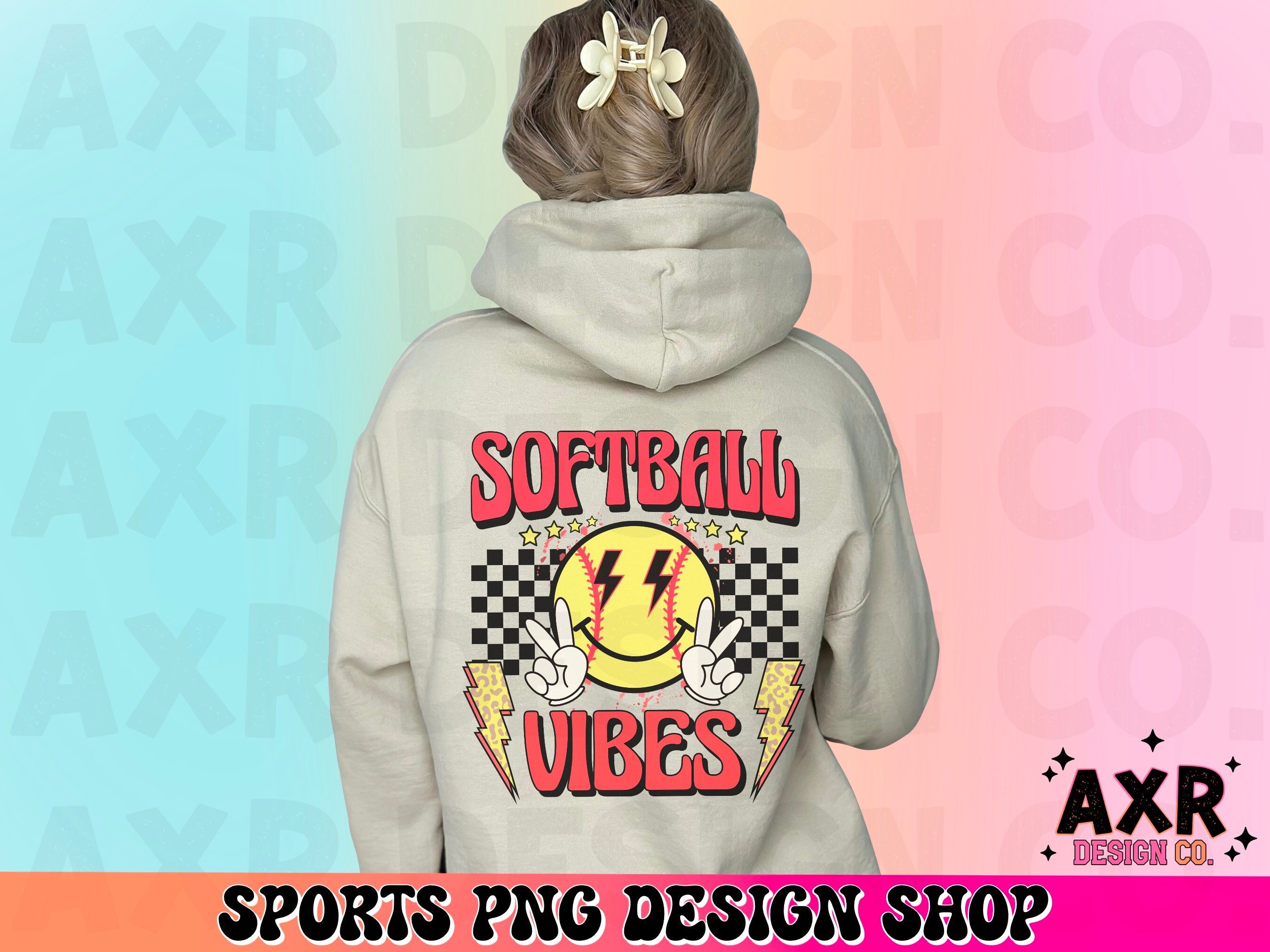 Retro Softball Vibes Png, Softball Sublimation Design, Softball Season ...