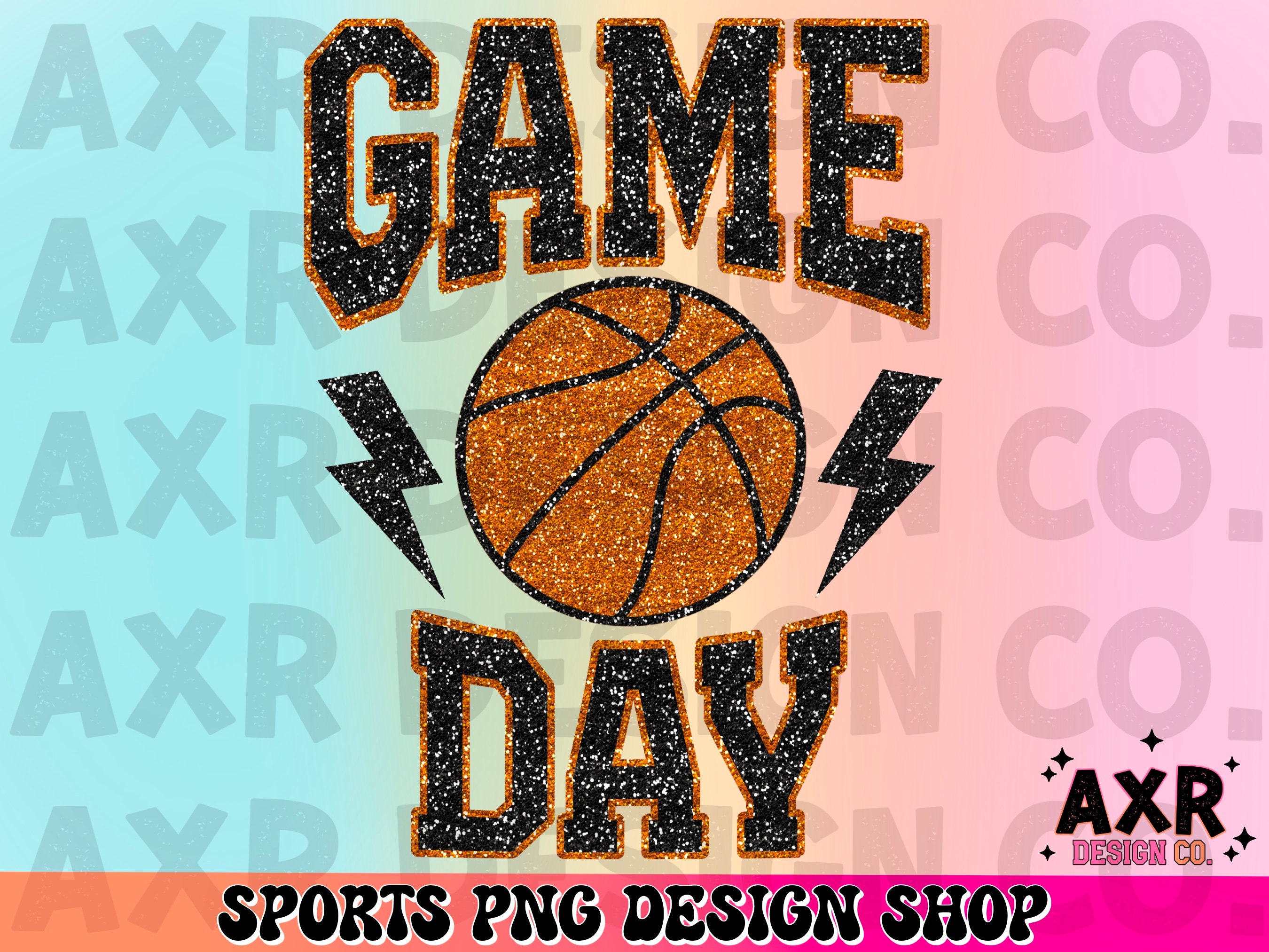 Retro Basketball Game Day Png, Basketball Sublimation Design, Faux ...