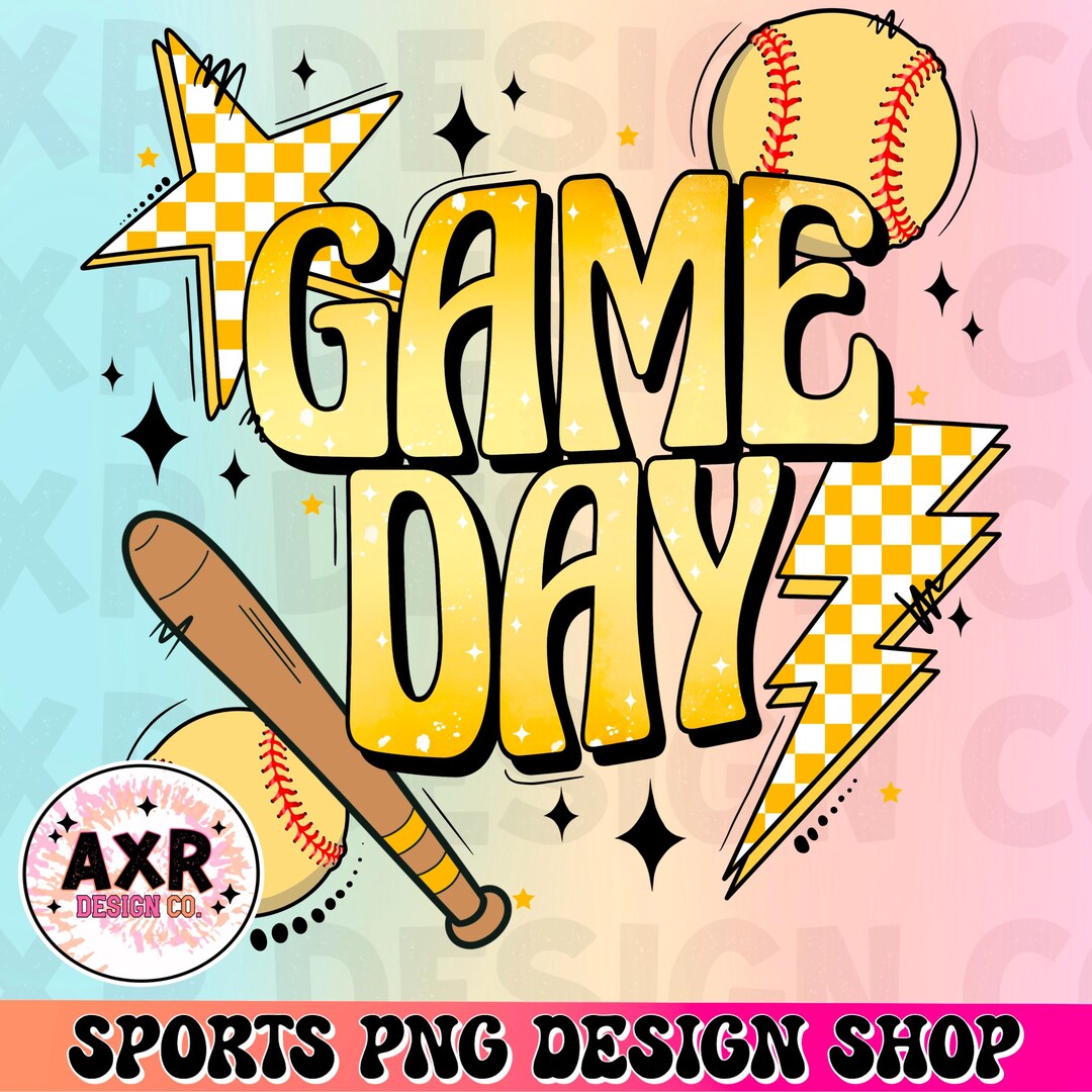 Retro Softball Game Day Png, Softball Sublimation Design, Softball ...