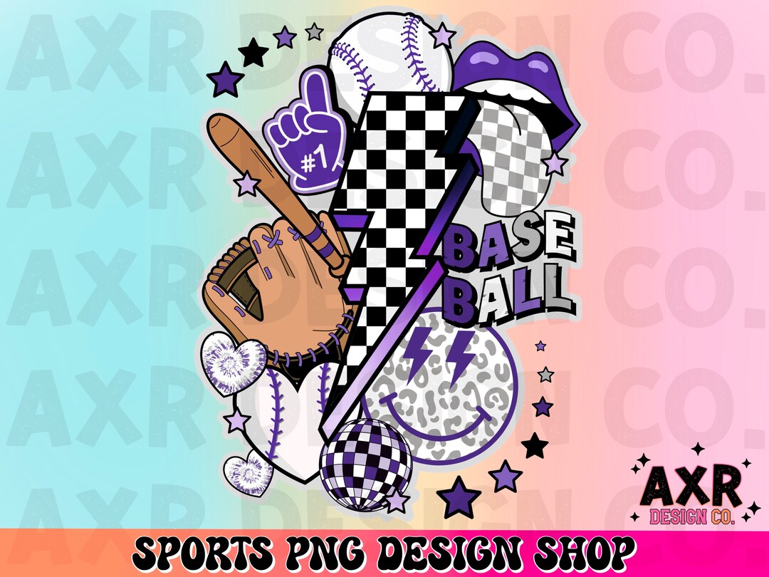 Retro Baseball Collage Png, Baseball Sublimation Design, Baseball ...