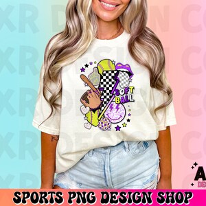 Retro Softball Collage Png, Softball Sublimation Design, Softball ...
