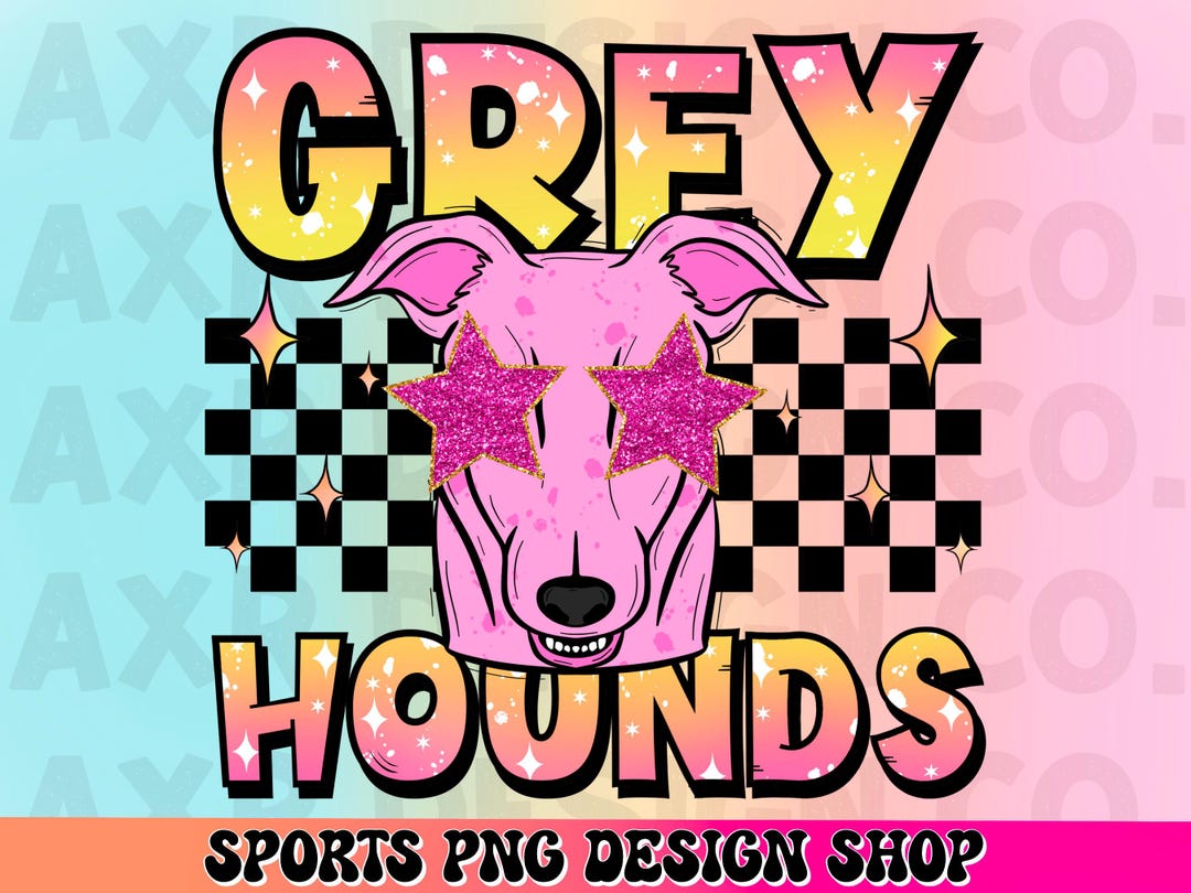 Greyhounds Preppy Mascot Png, Greyhounds Mascot School Spirit Design ...