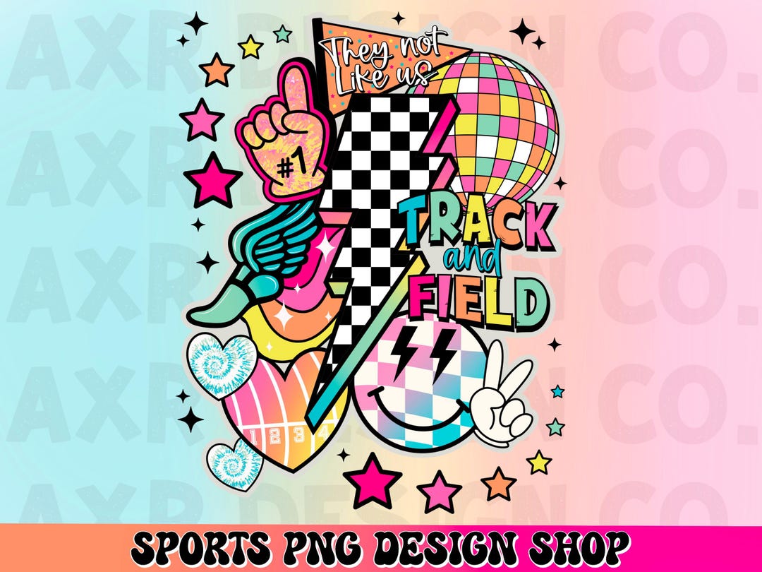 Retro Track and Field Collage Png, Track and Field Sublimation Design ...
