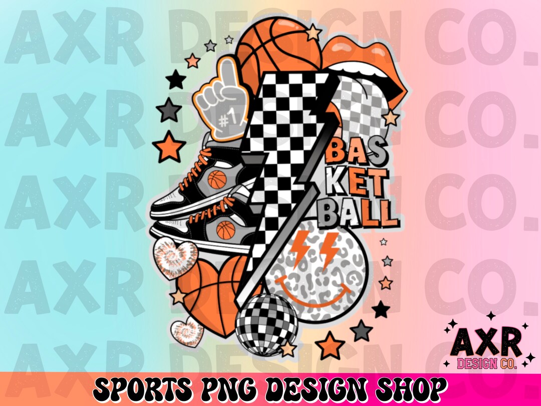 Retro Basketball Png, Basketball Sublimation Design, Basketball Vibes ...