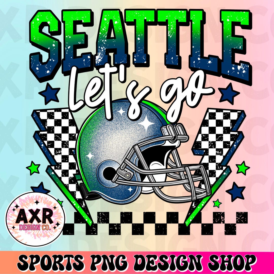 Seattle Football Png, American Football Sublimation Design, Custom ...