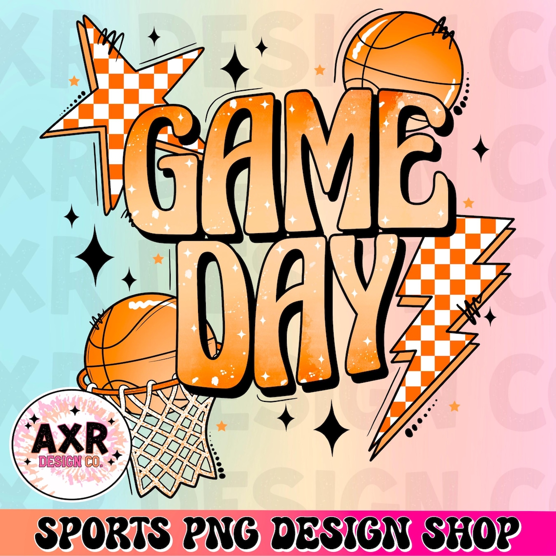 Retro Basketball Game Day Png, Cute Black and White Basketball ...