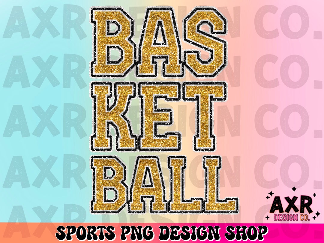 Sparkly Glitter Basketball Png, Basketball Sublimation Design, Faux ...