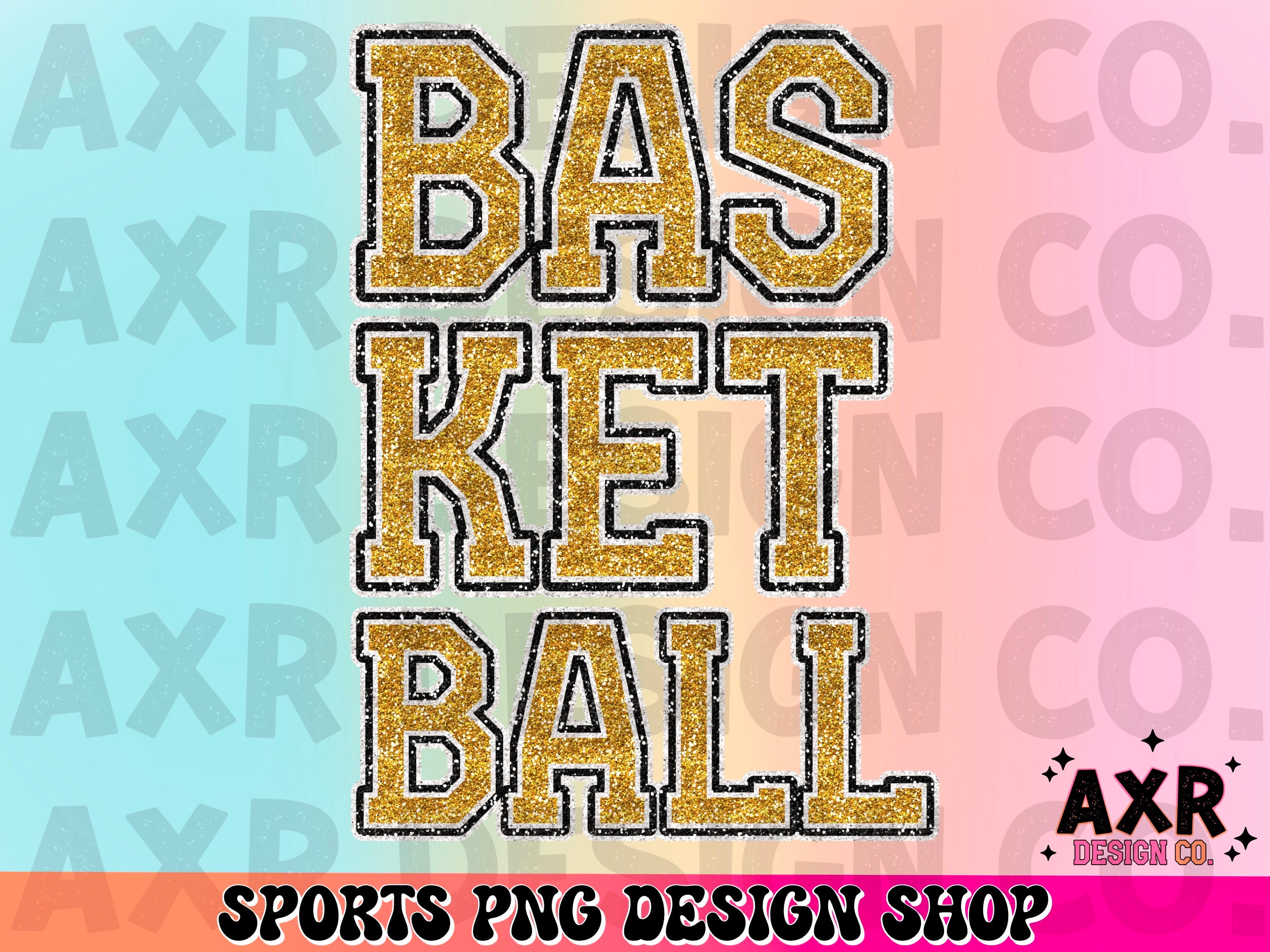 Sparkly Glitter Basketball Png, Basketball Sublimation Design, Faux ...