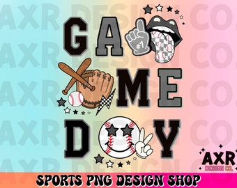 Retro Baseball Collage Png, Baseball Sublimation Design, Baseball Game ...