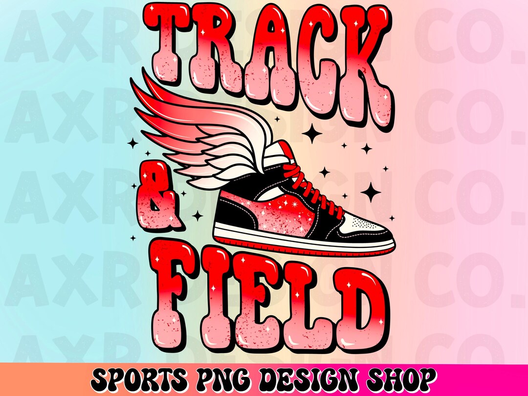 Retro Track and Field Png, Custom Color Pink Track and Field ...