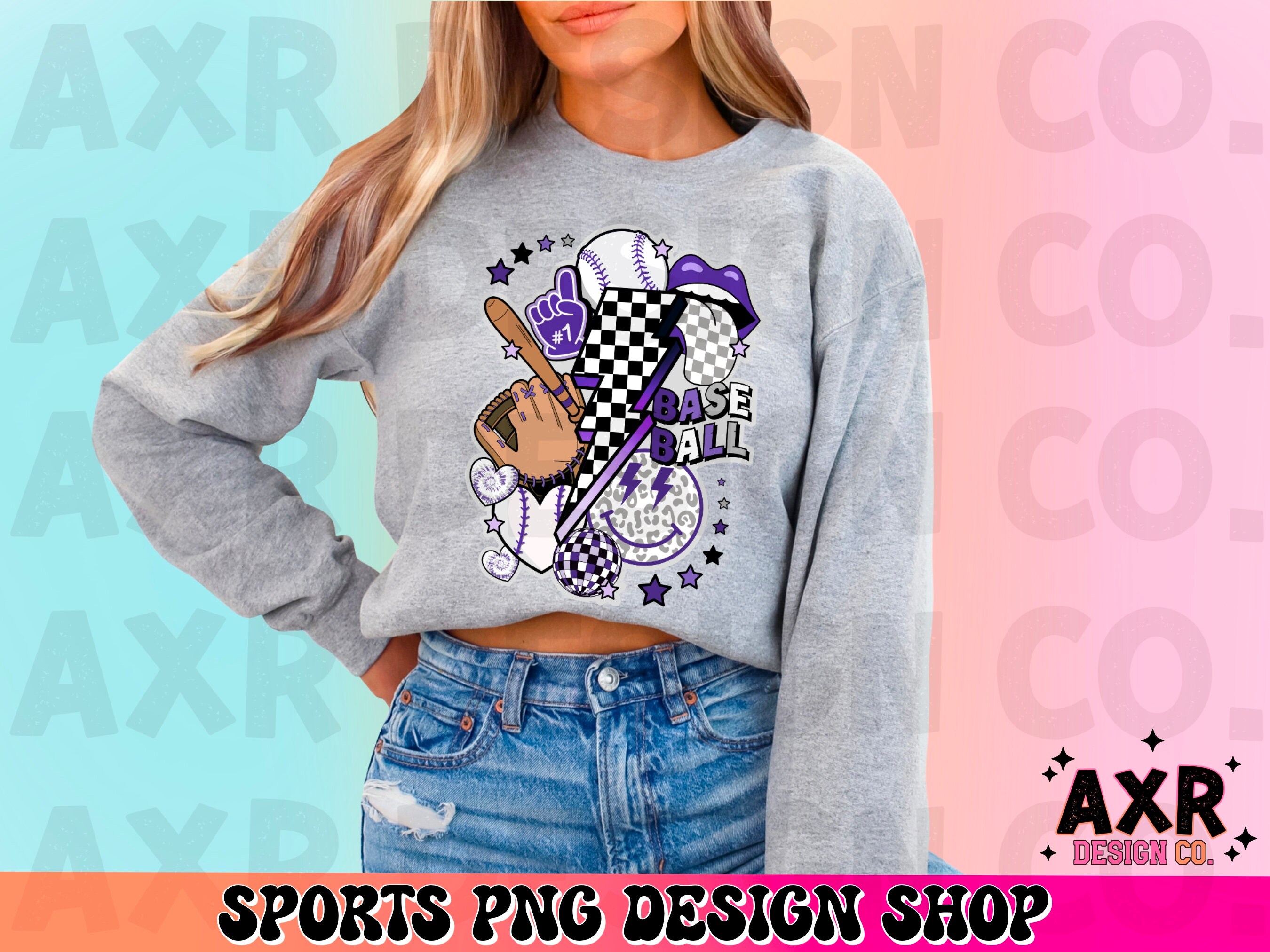 Retro Baseball Collage Png, Baseball Sublimation Design, Baseball ...