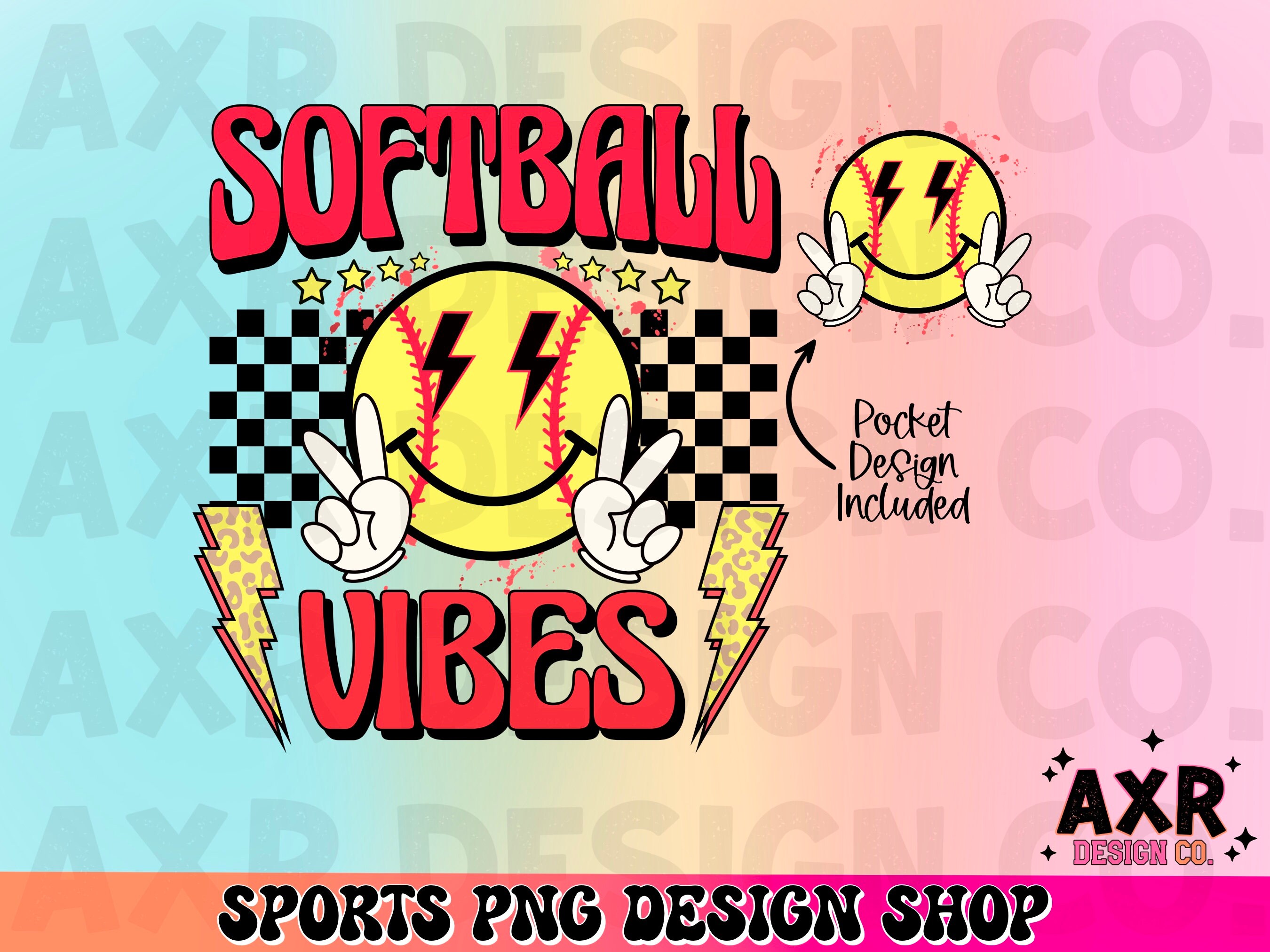 Retro Softball Vibes Png, Softball Sublimation Design, Softball Season ...