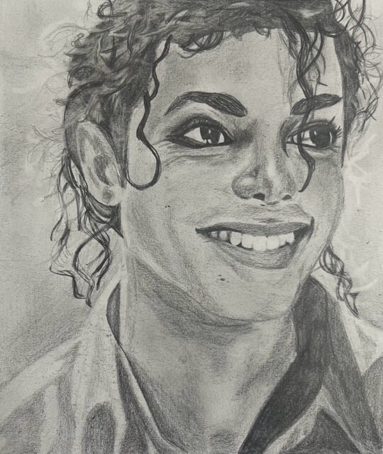 Michael Jackson Portrait, Graphite Drawing, Fine Art Print, Bad Era - Etsy
