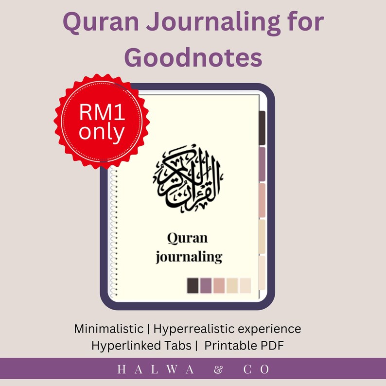 Simplified Quran Journal | Digital Islamic Planner for Quran ...