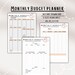 3 Monthly Budget Planner Printable Monthly Bills Tracker Pay Check ...