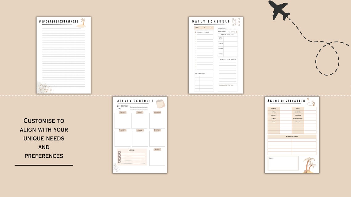 Editable Ultimate Travel Planner Template Trip Itinerary - Etsy