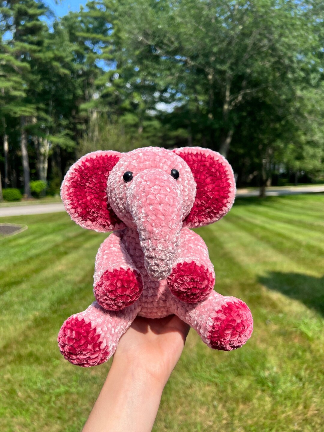 Fuzzy Crochet Elephant - Etsy