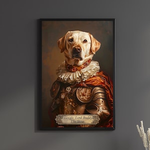 Personalized Labrador Retriever Print Regal Royal Poster Custom Gift ...