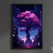 Cyberpunk Tree of Life Print, Cyber Punk Wall Art Cherry Blossom Poster ...