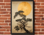 Japanese Pine Tree Poster Gift for Him Decor Japanese Tree - Etsy