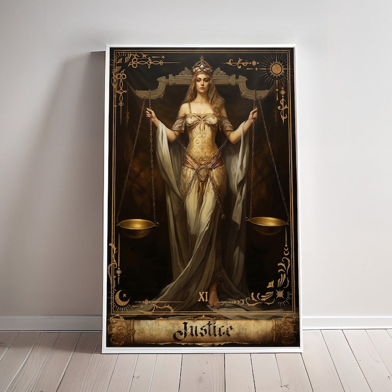 Justice Tarot Card - Etsy