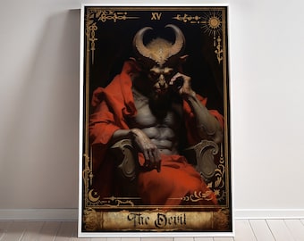 The Devil Major Arcana Tarot Card A4 Print - Etsy