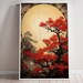 Japanese Maple Tree Poster Gift for Her Decor Japanese Tree Sun ...