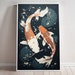 Ukiyo-e Koi Fish Print Japanese Traditional Wall Art Living Room Wall ...