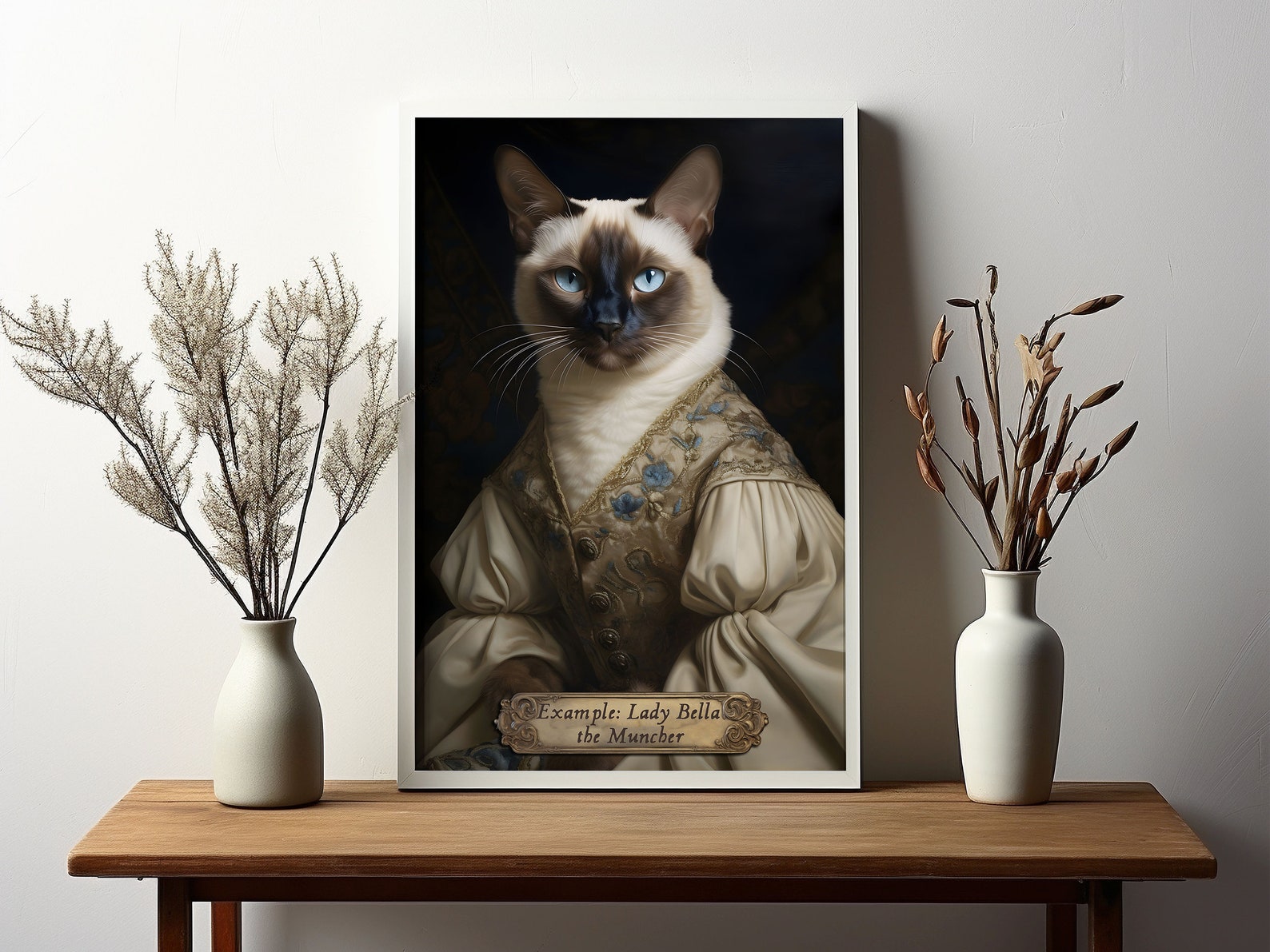 Personalized Siamese Cat Print 2 Regal Renaissance Poster Custom ...