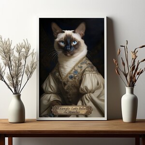 Personalized Siamese Cat Print 2 Regal Renaissance Poster Custom ...