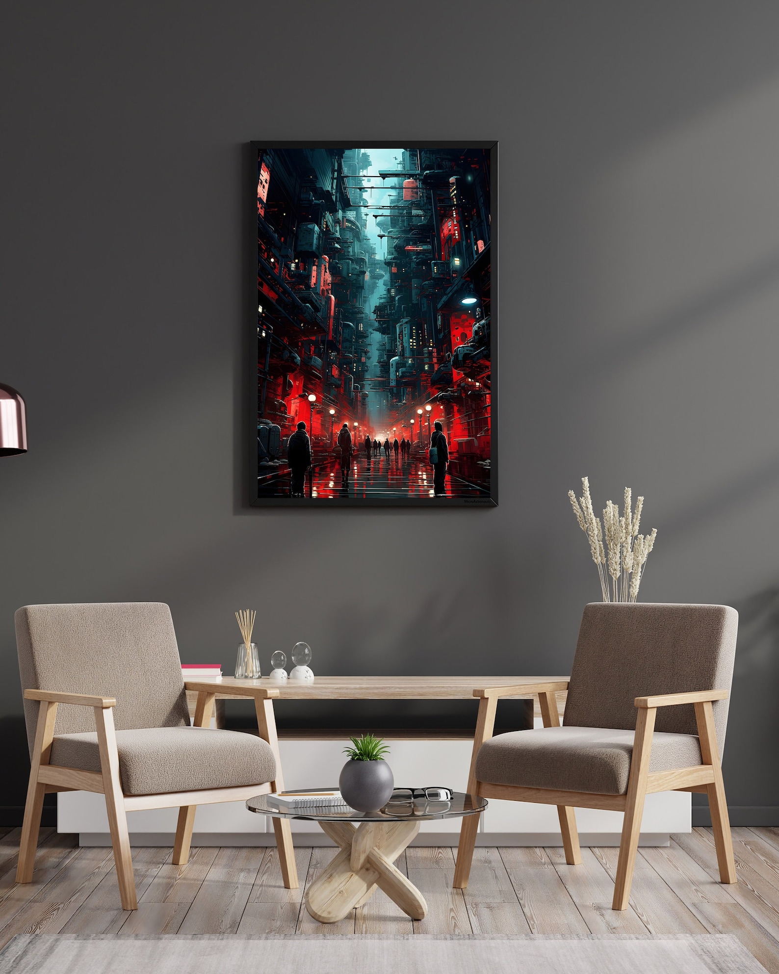 Cyberpunk Metropolis Print Futuristic Dark Poster Cyber Punk Wall Art ...