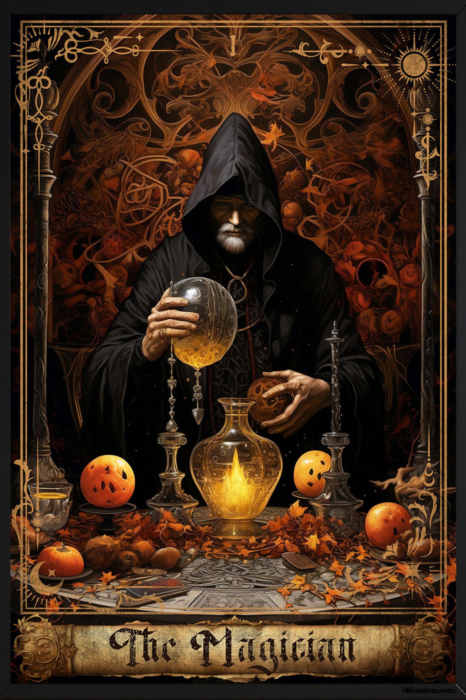 The Magician Tarot Card Poster Gift for Her Decor Tarots Cards Print ...