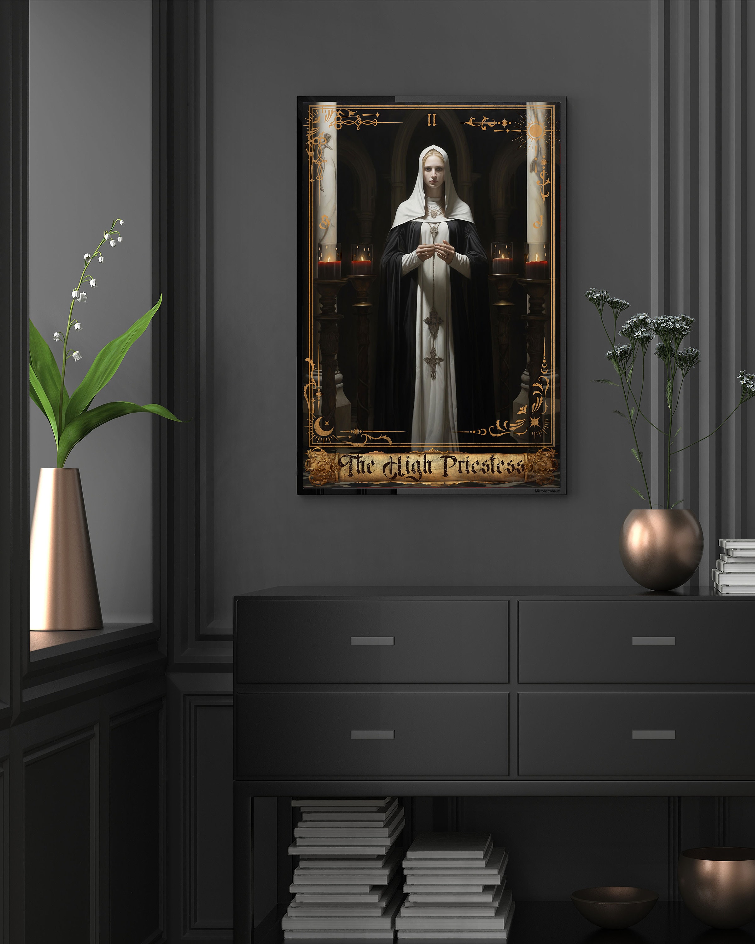 The High Priestess Poster Tarot Card Print Art Major Arcana Canvas ...