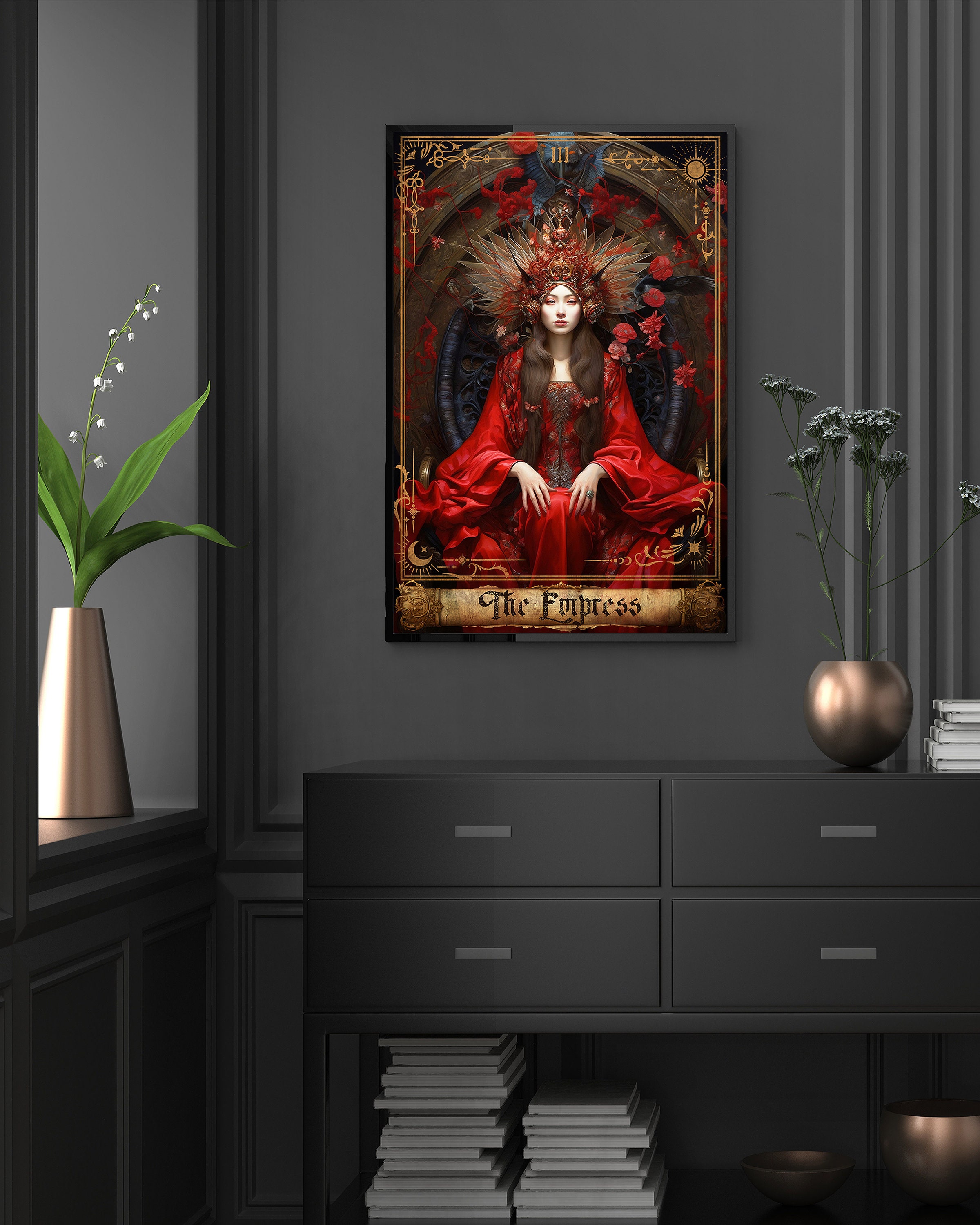 The Empress Tarot Card Poster Gift for Her Decor Tarots Cards Print ...