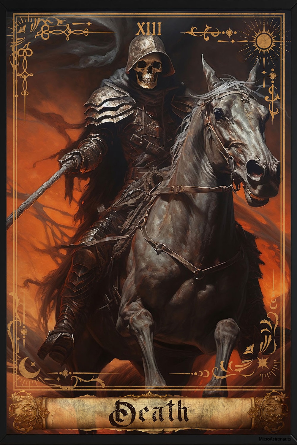 Death Tarot Card Print, Tarots Cards Major Arcana, Death Poster Wall ...