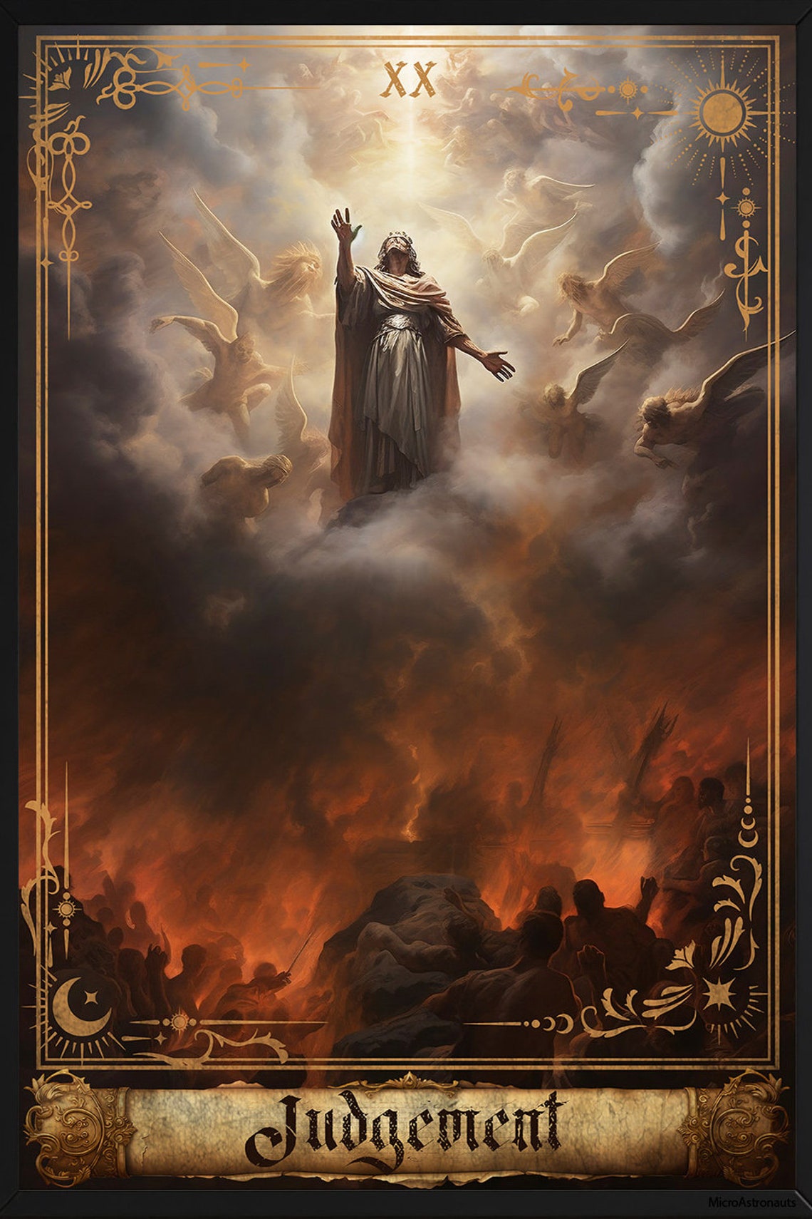 Judgement Tarot Card Print Major Arcana Art Poster Judgement Canvas ...