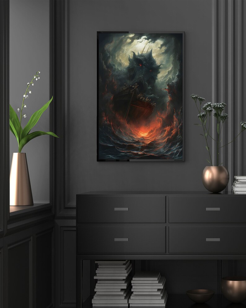 Father Dagon Lovecraft Print Dark Sea God Art Poster - Etsy