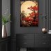 Japanese Maple Tree Poster Gift for Her Decor Japanese Tree Sun ...